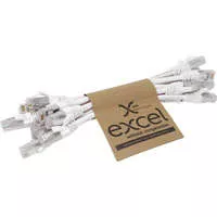Excel Cat6 UTP RJ45 Ethernet Patch Lead LSOH 0.5m White (Pack 10)