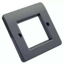 Excel Office Single Gang Faceplate Inc 2 Half Blanks - Grey