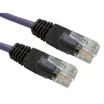 Cat5e UTP RJ45 Ethernet Crossover Patch Leads 20m - Violet