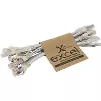 Excel Cat6A F/FTP RJ45 Ethernet Patch Cable LS0H 0.3m - Grey (10 Pack)