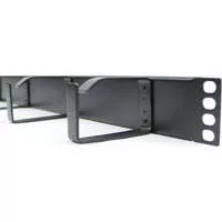 Excel Cable Management Bar 1U 4 Vertical Metal Hoops 65mm Black