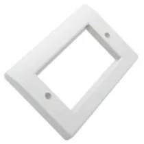 Excel Office Double Gang Faceplate Inc 2 Half Blanks - White