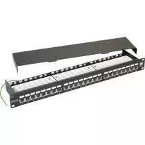 Excel Cat6 24 Port Screened Patch Panel 1U LSA Punch Down Right Angled