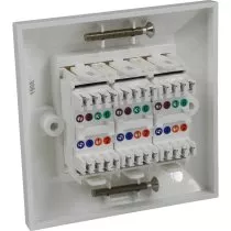 Excel Cat6 Triple 3 in 1 RJ45 Wall Plate inc Modules