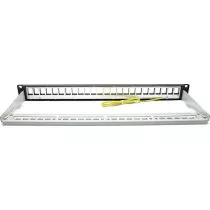 Excel Unloaded 24 Port Keystone Patch Panel Frame 1U Black