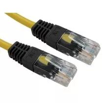 Cat5e UTP RJ45 Ethernet Crossover Patch Leads 1m - Yellow