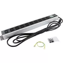 Excel PDU 10 Way C13 Sockets - C14 Plug - Vertical